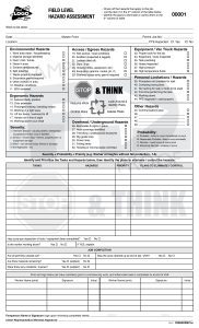 Field Level Hazard Assessment | FLHA1 Custom Form | Forms Direct