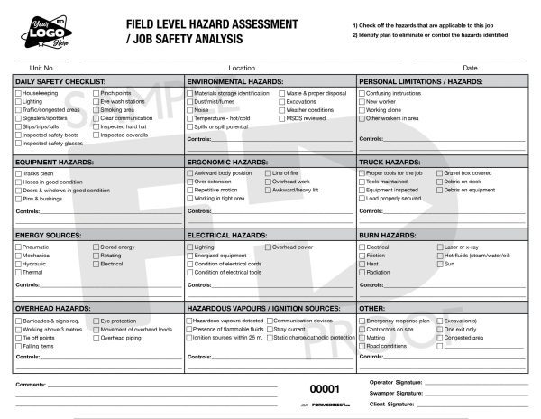 Job Safety Analysis | JSA1 Custom Form Template | Forms Direct
