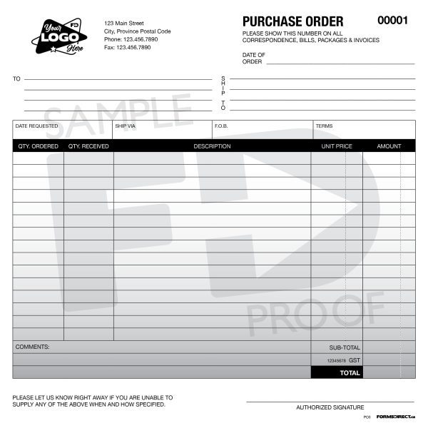 Purchase Order | Forms Direct
