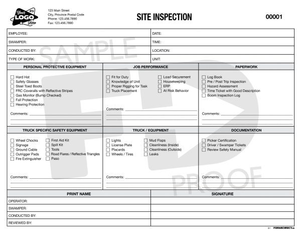 Pre / Post Trip Inspection | TI1 Form Template | Forms Direct