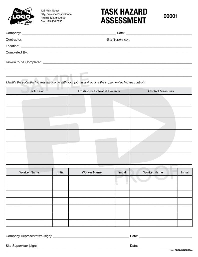 Field Level Hazard Assessment | FLHA1 Custom Form | Forms Direct