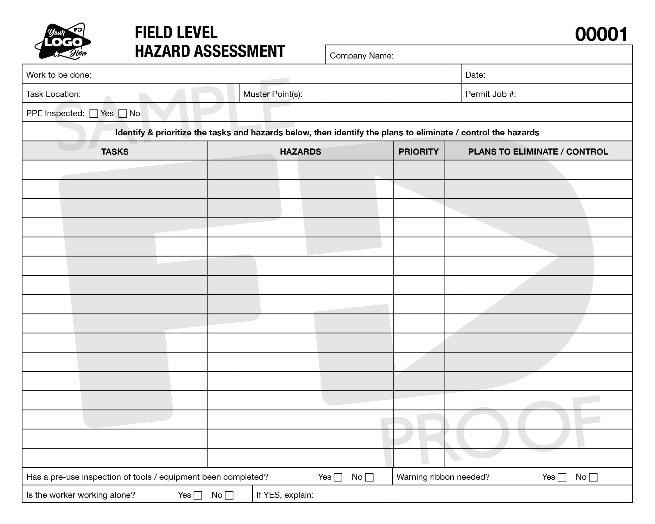 FLHA Card | FLHA4C Template | Forms Direct