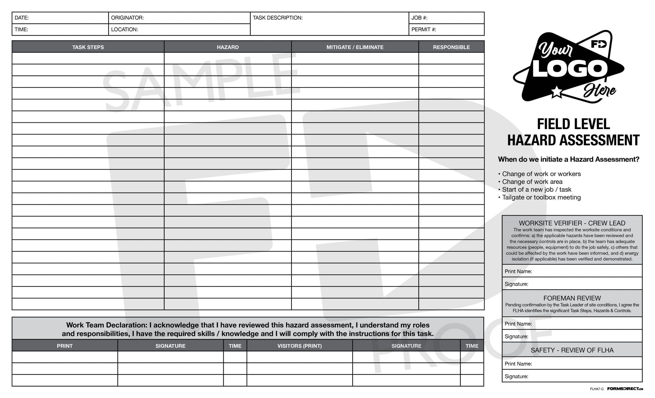 FLHA Card | FLHA7C | Forms Direct