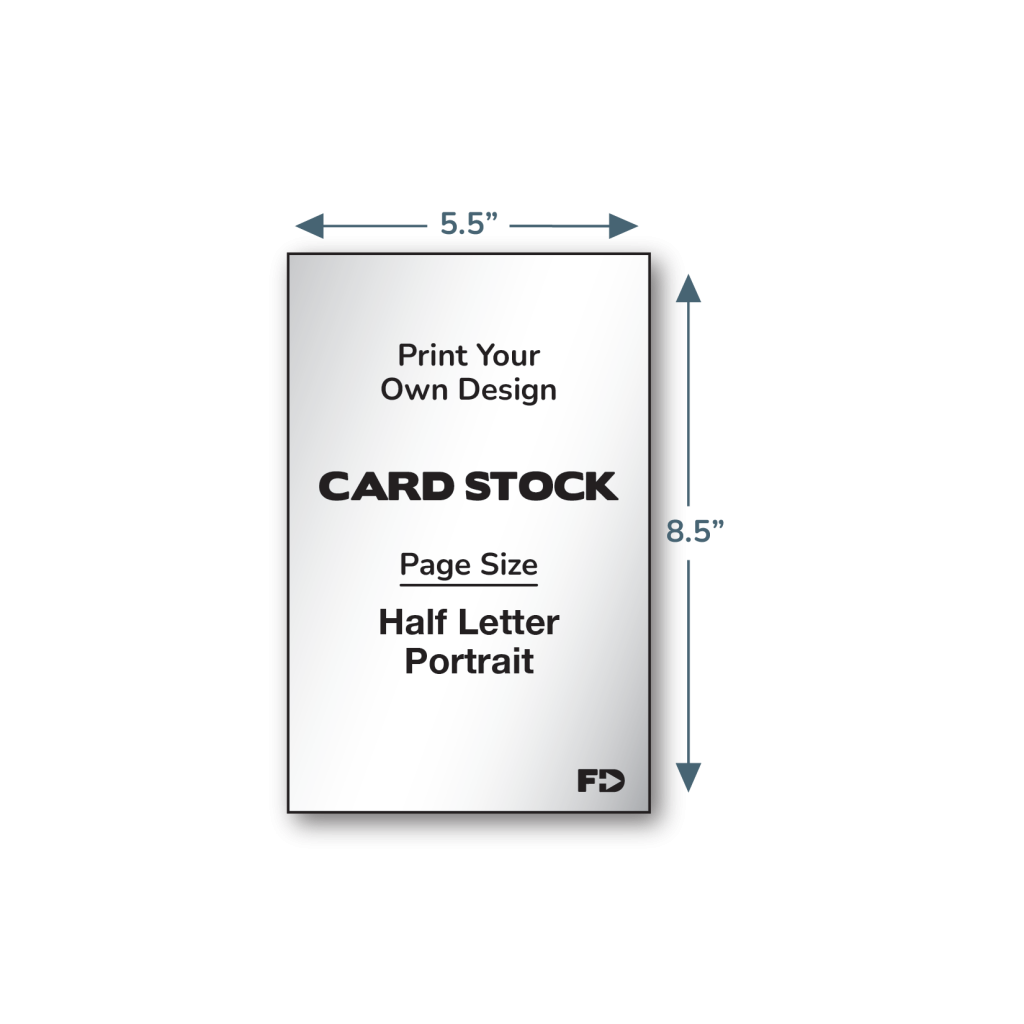 Half Letter - Portrait | Card Stock | Print Your Own Design | Forms Direct