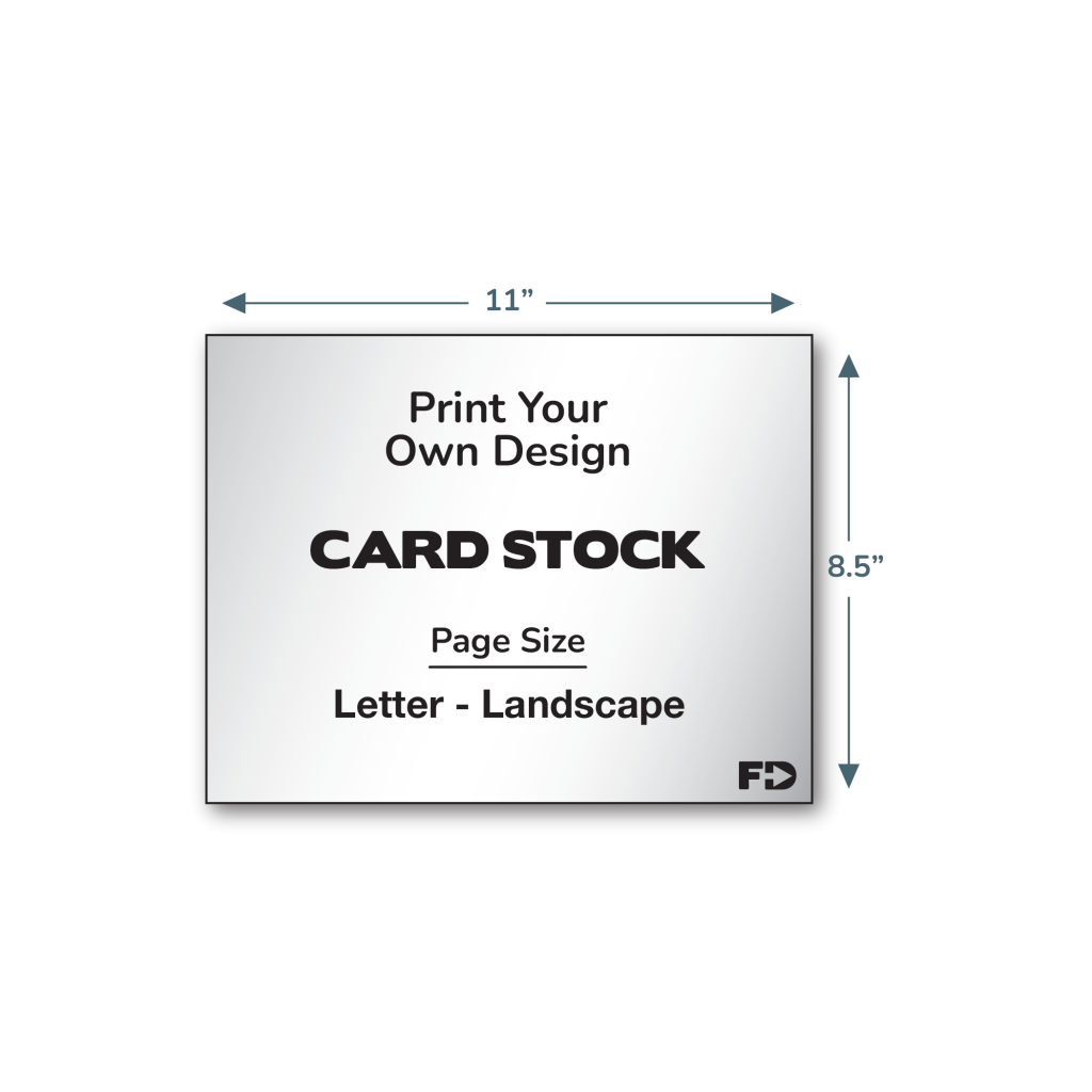 Letter - Landscape | Card Stock | Print Your Own Design | Forms Direct