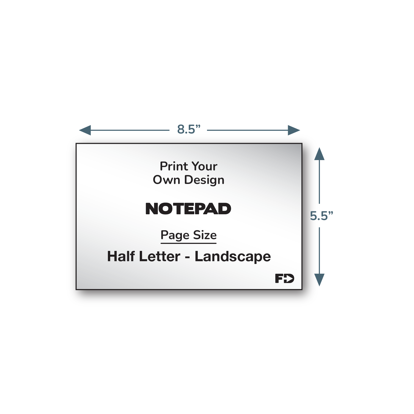 Half Letter - Landscape | Note Pad | Forms Direct