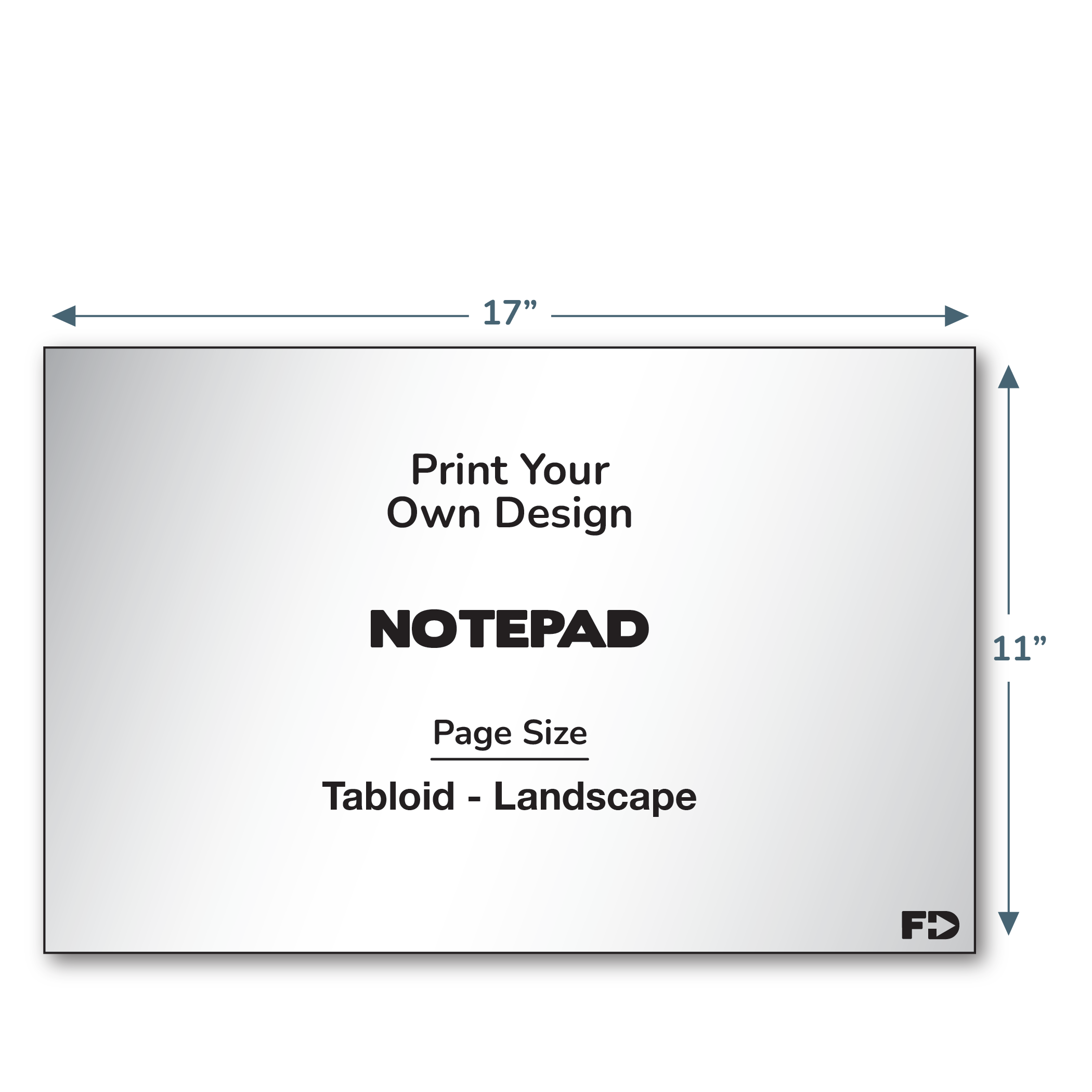 Tabloid - Landscape | Note Pad | Forms Direct