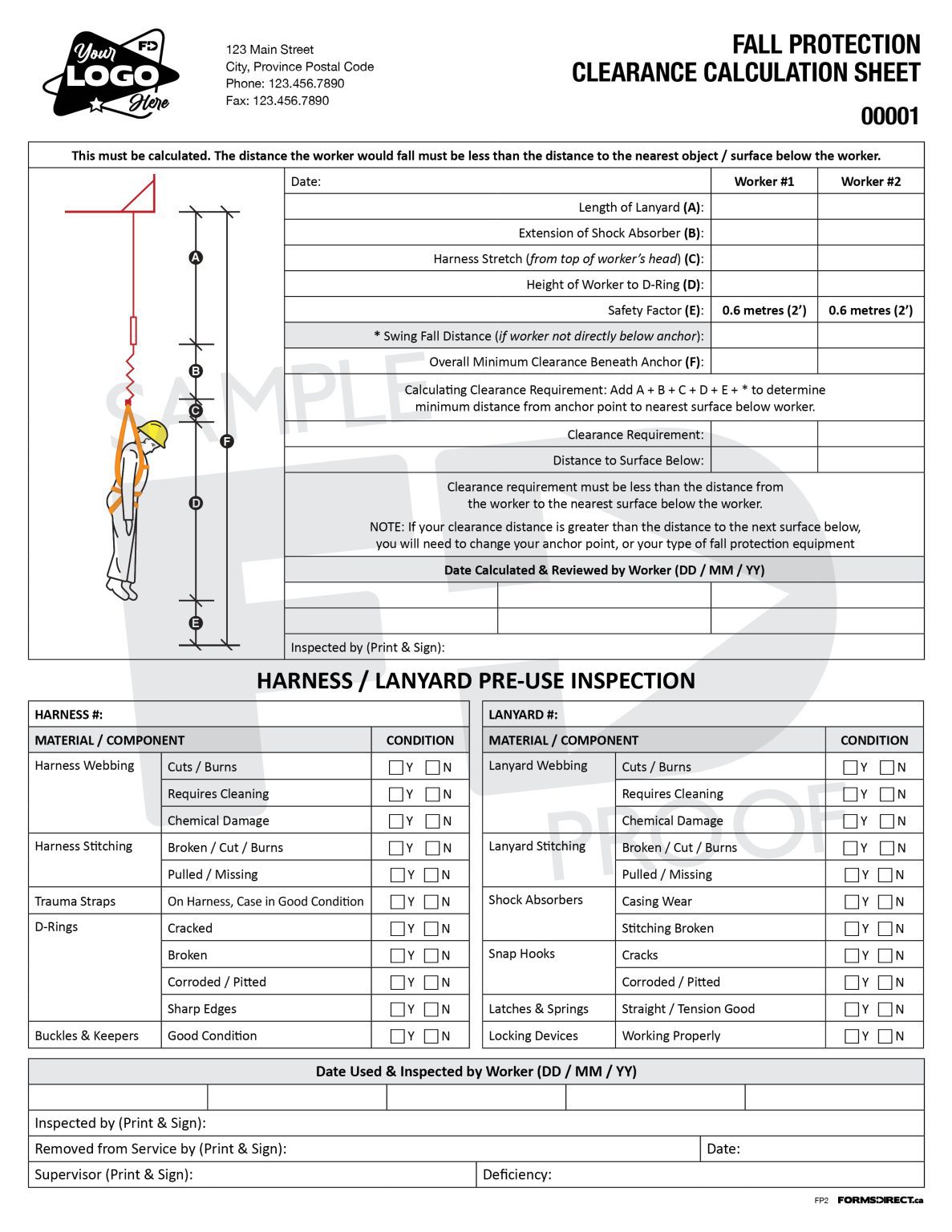 Fall Protection / Harness & Lanyard Pre-Use Inspection | FP2