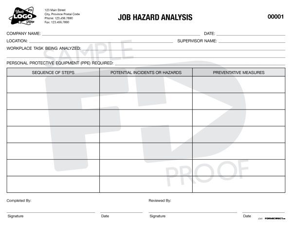 Job Hazard Analysis | JSA3 Custom Form Template | Forms Direct