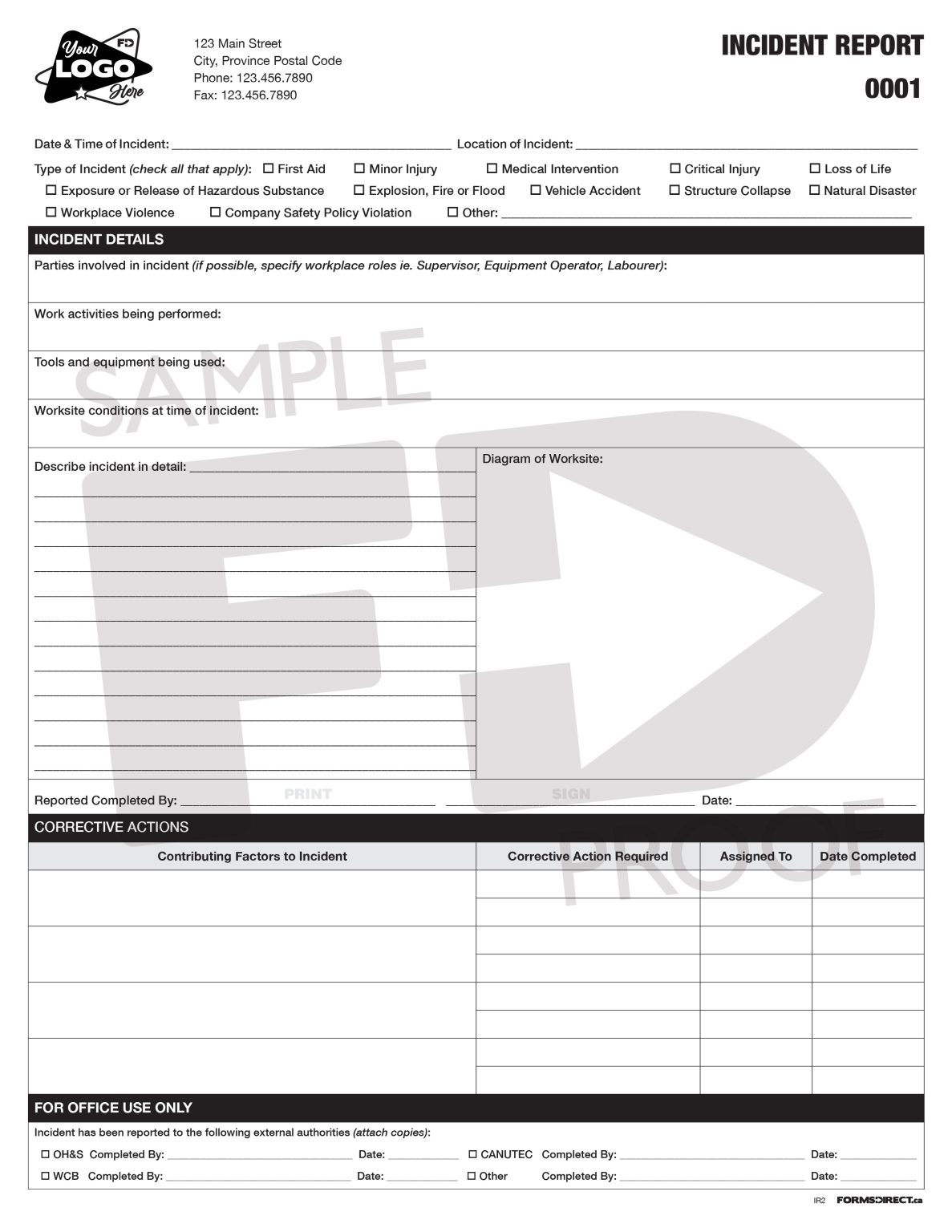 Incident Report | IR2 Form Template | Forms Direct