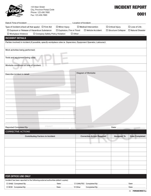 Incident Report | IR2 Form Template | Forms Direct