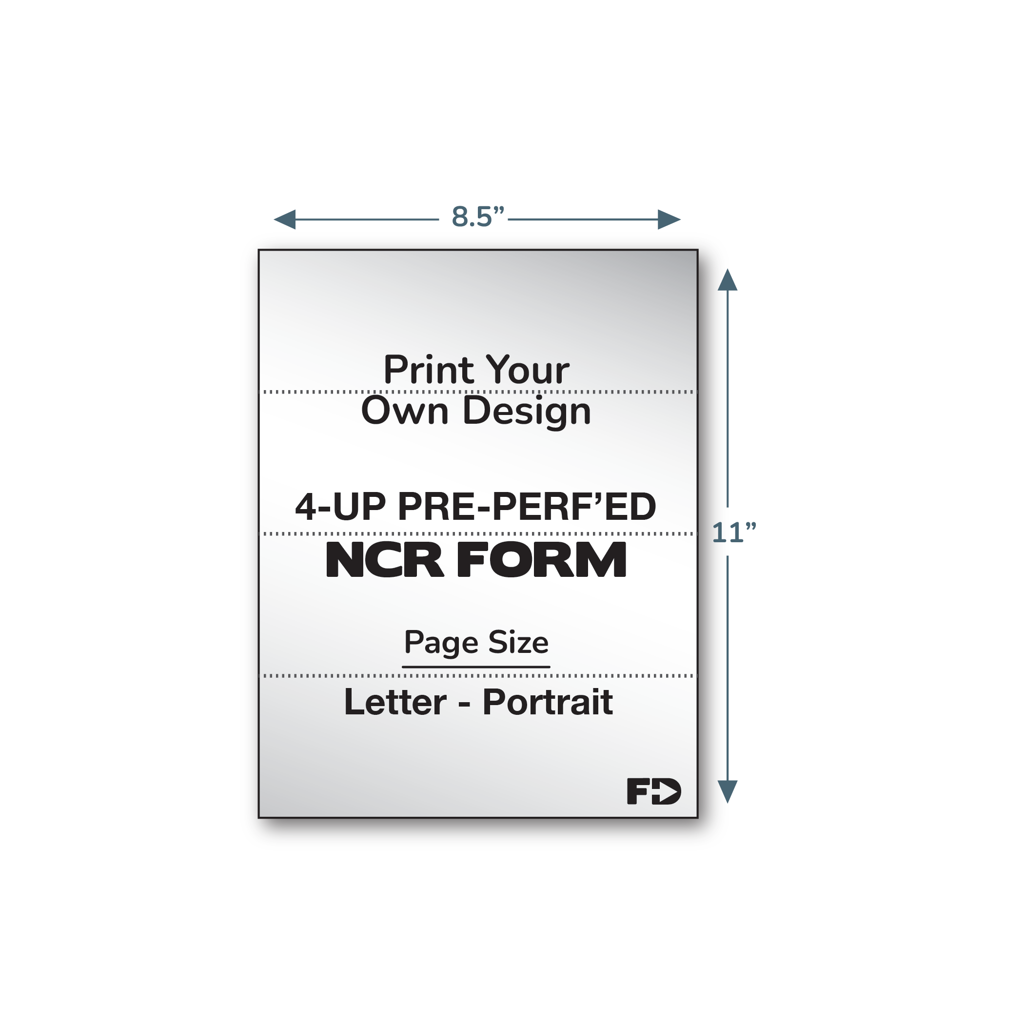4-Up Pre-Perforated | Small Quantity | Forms Direct | Custom Carbonless ...